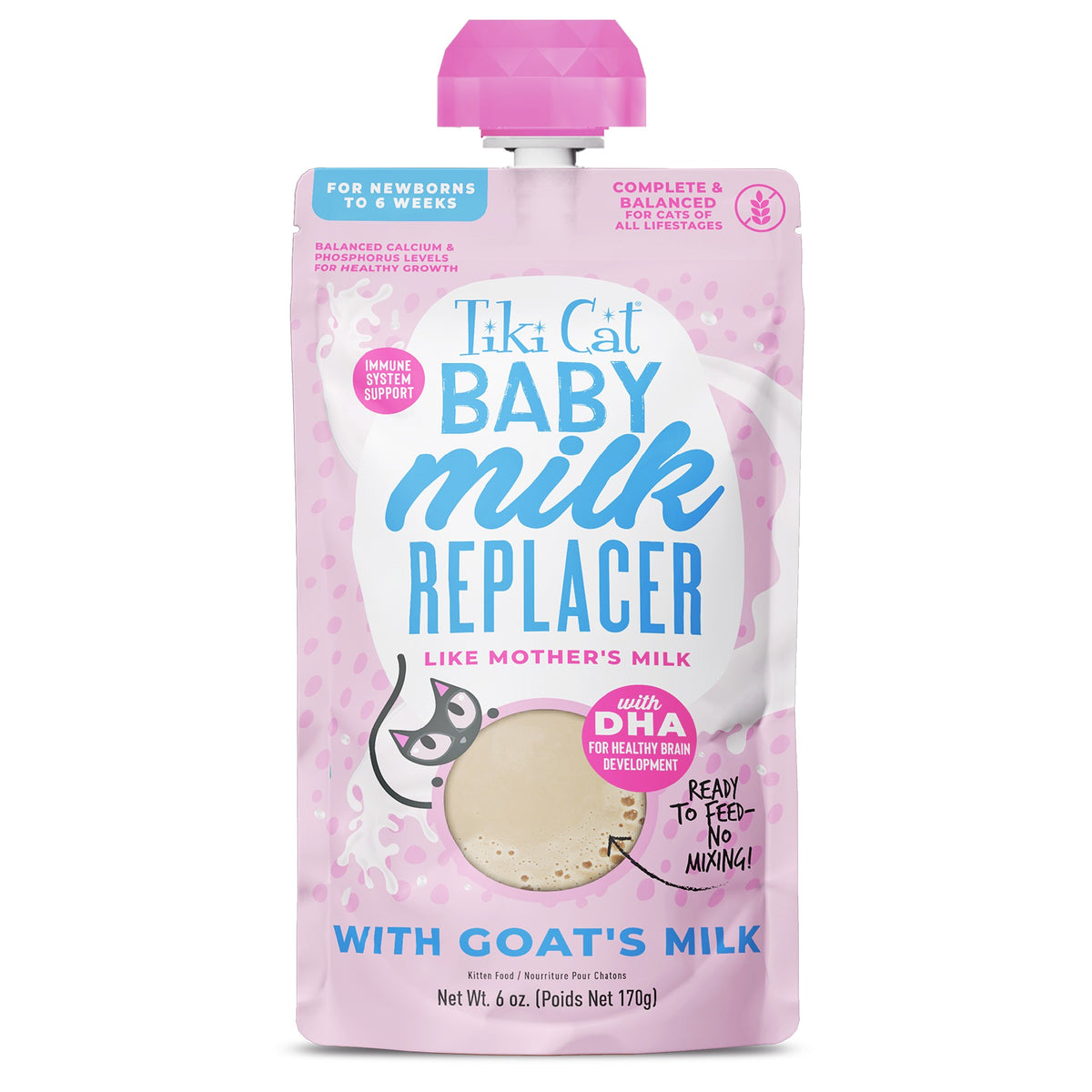 Tiki Cat - Baby Milk Replacer Goat's Milk Pouch for Kittens – Queenie's ...