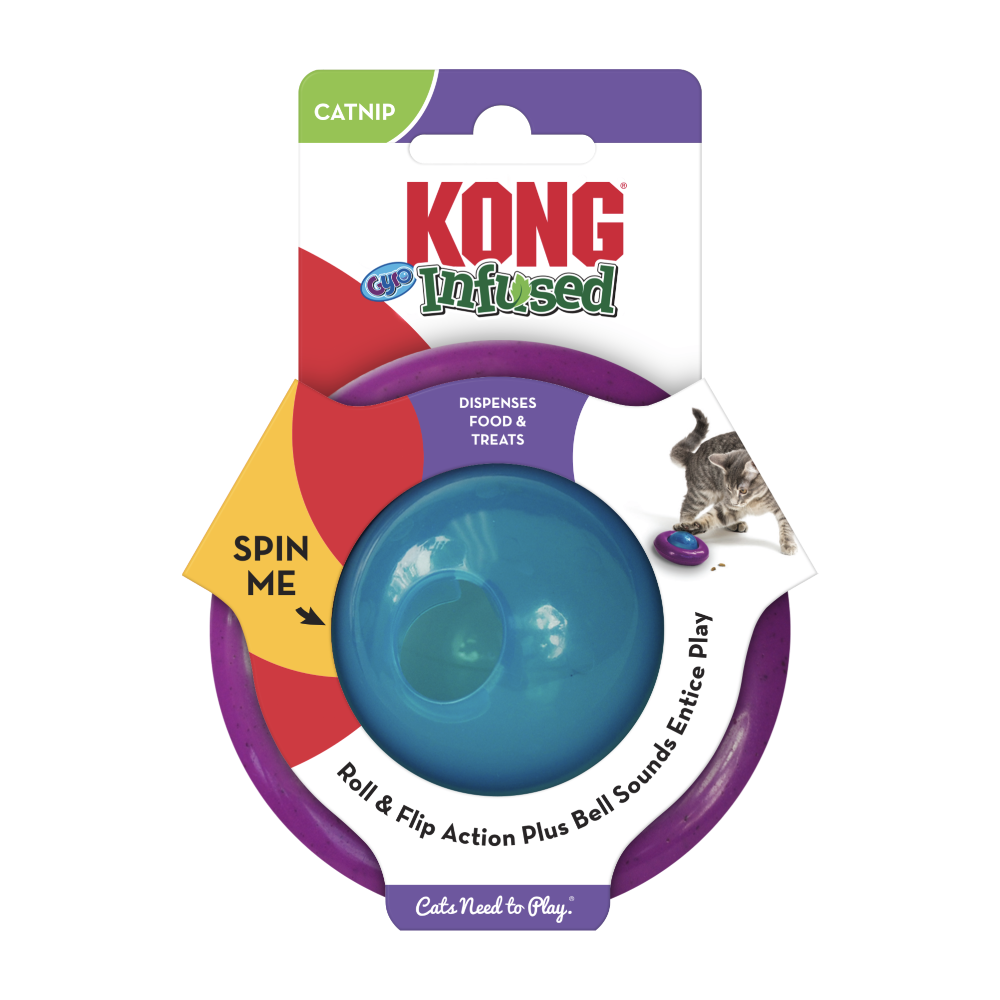 Kong - Catnip Infused Gyro Cat Feeder Toy – Queenie's Pets®