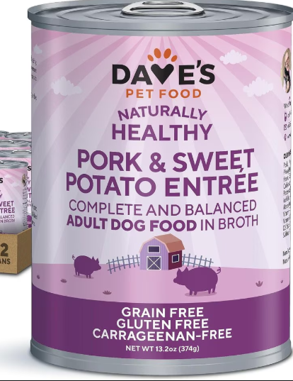 Dave's Pet Food - Naturally Healthy Pork & Sweet Potato Wet Dog Food ...