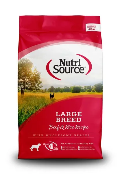 NutriSource - Large Breed Beef & Rice Adult Dry Dog Foodu – Queenie's Pets®