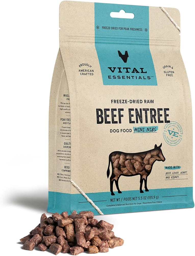 Vital Essentials - Freeze-Dried Raw Beef Entree Mini Nibs – Queenie's Pets®
