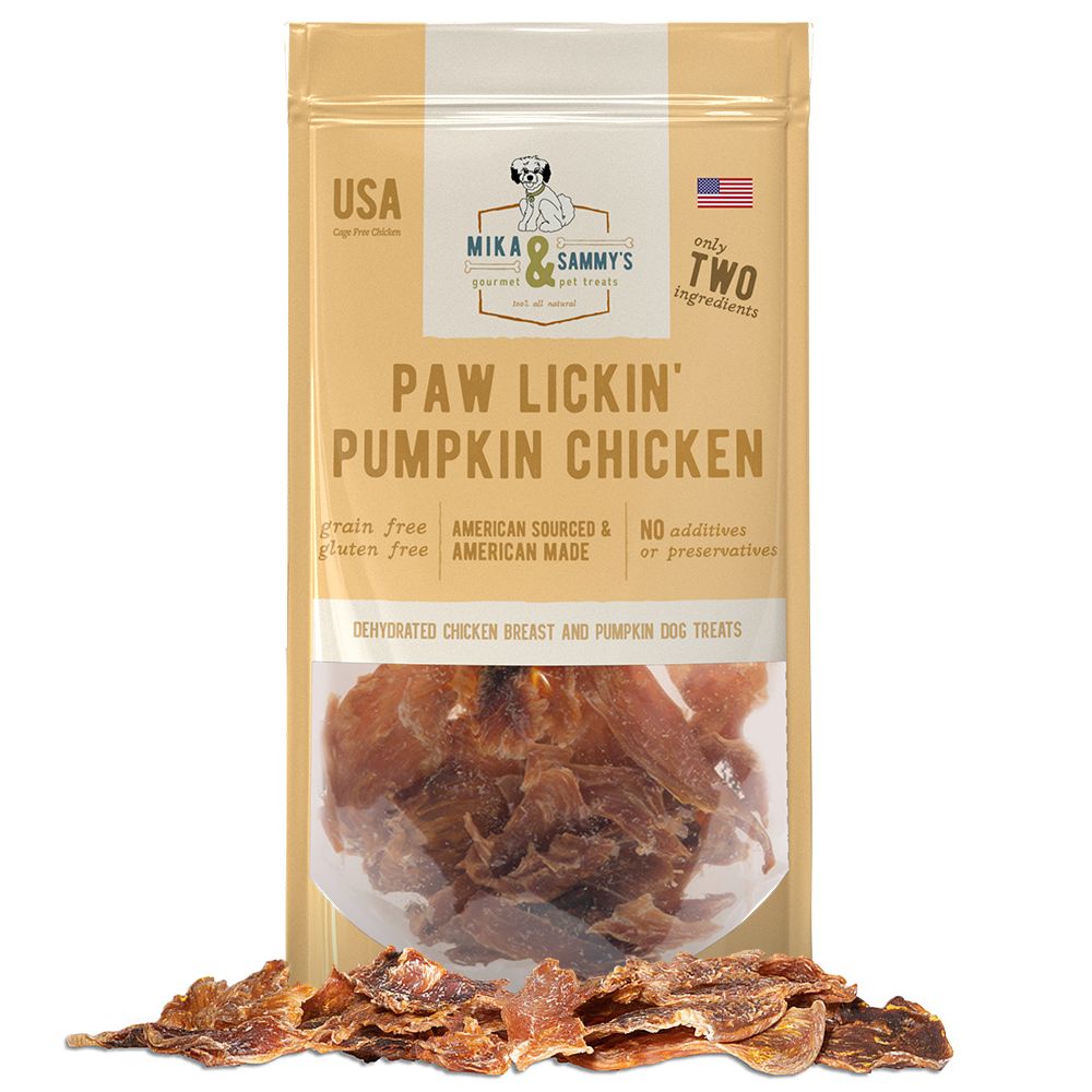 Mika & Sammy's - Paw Lickin' Pumpkin Chicken Dog Treat – Queenie's Pets®